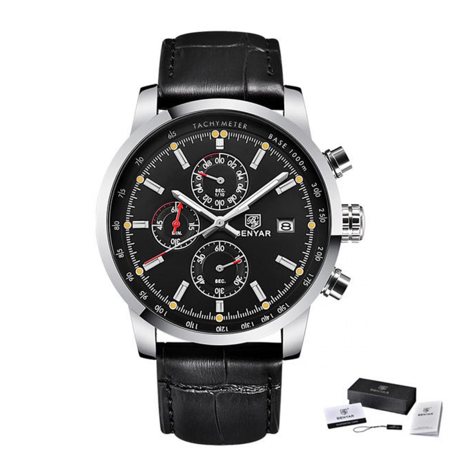 RELOJ CLÁSICO PARA HOMBRE BENYAR BY-5102 BY-51020102 - NEGRO – Kronotime