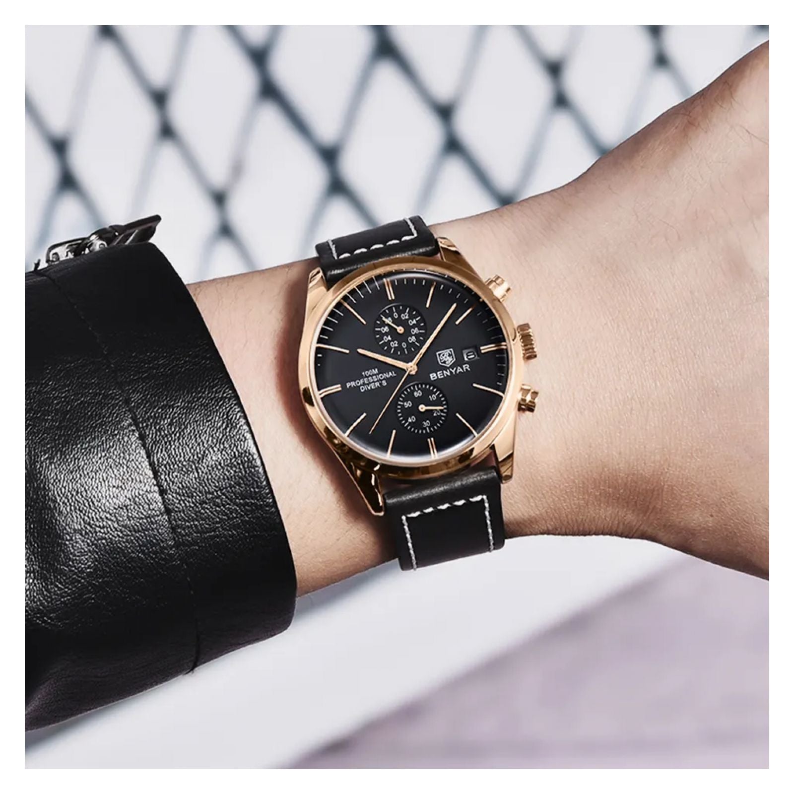 RELOJ CLÁSICO PARA HOMBRE BENYAR BY-5187 BY-51870119 - NEGRO – Kronotime