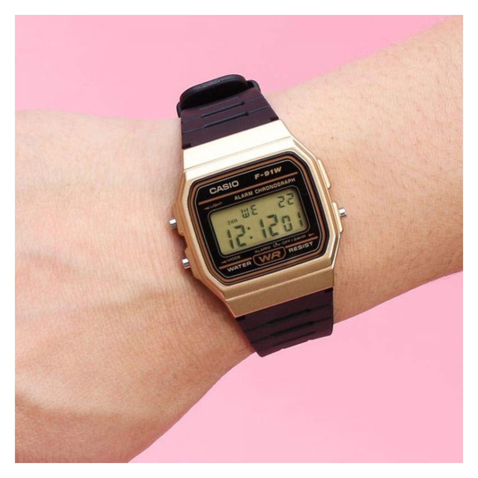 RELOJ DEPORTIVO PARA HOMBRE CASIO F_91WM_9A - NEGRO – Kronotime