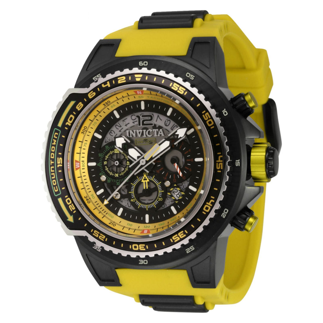 RELOJ DEPORTIVO PARA HOMBRE INVICTA AVIATOR 44343 - AMARILLO, NEGRO ...