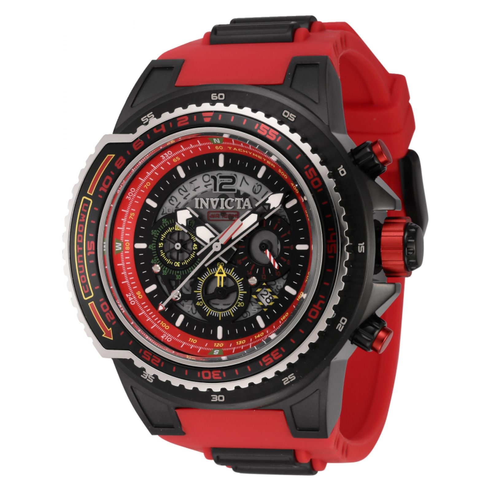 RELOJ DEPORTIVO PARA HOMBRE INVICTA AVIATOR 44344 - NEGRO ROJO – Kronotime
