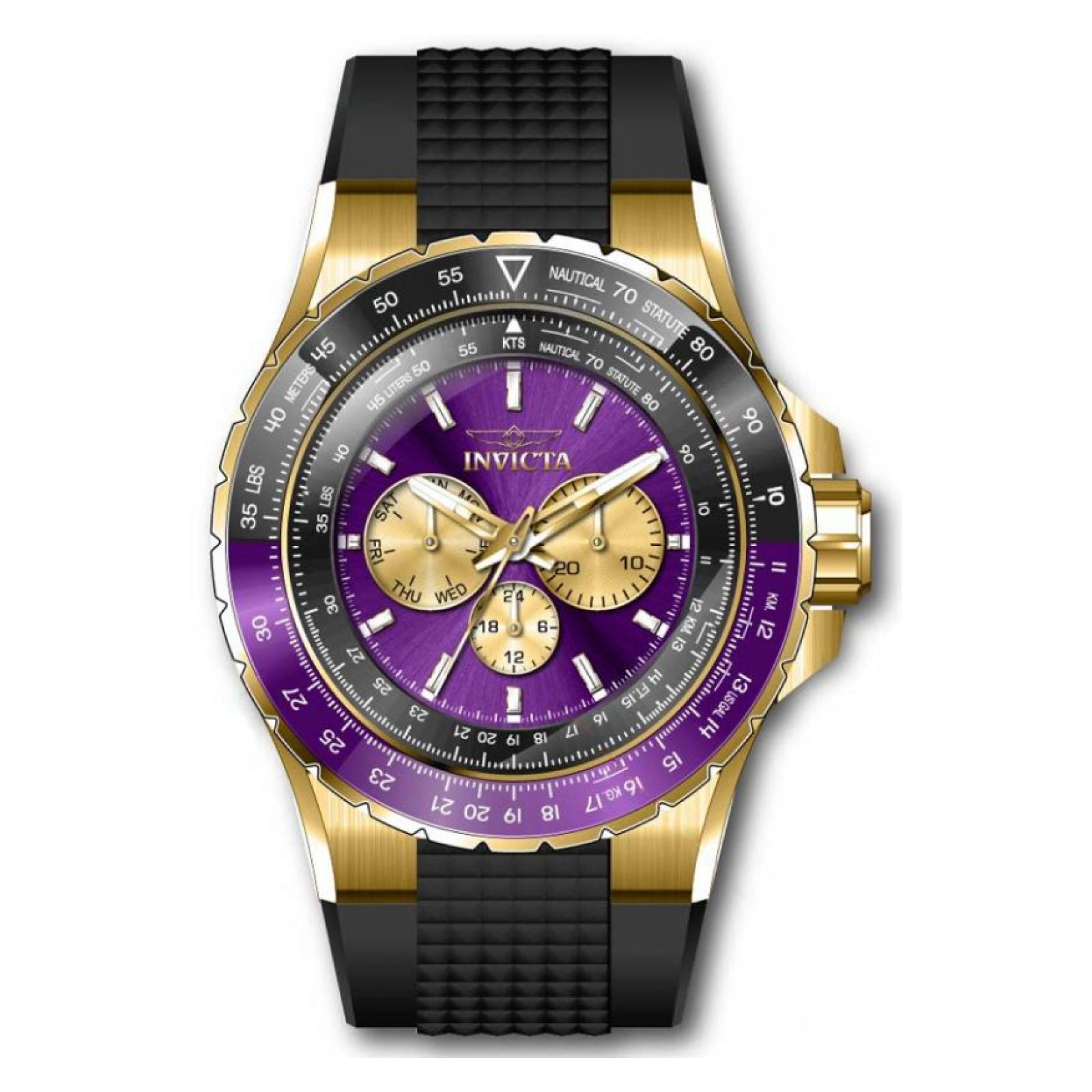RELOJ DEPORTIVO PARA HOMBRE INVICTA AVIATOR 44613 - NEGRO – Kronotime
